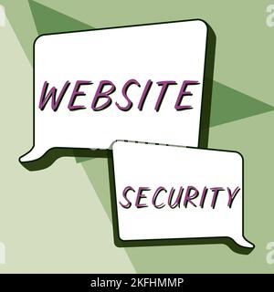 Text showing inspiration Website Security. Business idea critical ...