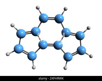 3D image of s-Indacene skeletal formula - molecular chemical structure ...