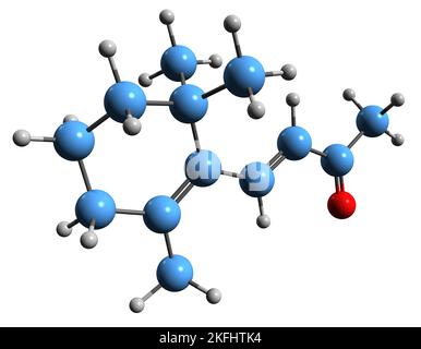 3D image of Retinal skeletal formula - molecular chemical structure of ...