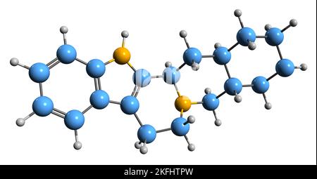 3D image of Reserpine skeletal formula - molecular chemical structure ...