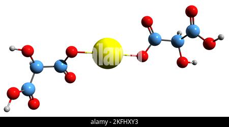 3D image of Calcium citrate skeletal formula - molecular chemical ...