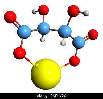 Tartaric acid, Structural chemical formula on a white background Stock ...