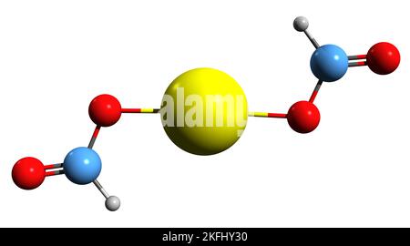 3D image of Formic acid skeletal formula - molecular chemical structure ...