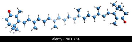 3D image of Green S skeletal formula - molecular chemical structure of ...