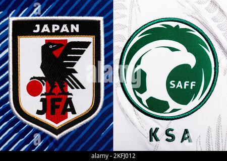 Saudi Arabia vs Japan national teams soccer football match competition ...