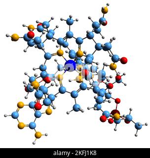 3D image of Methylcobalamin skeletal formula - molecular chemical ...