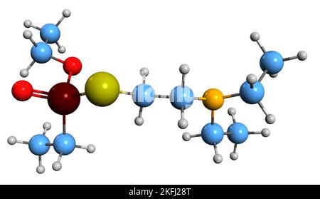 3D image of Russian VX skeletal formula - molecular chemical structure ...