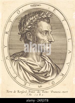 Pierre de Ronsard - portrait. French poet. Illustration of 'Odes à la ...