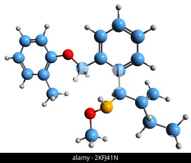 3D image of Strobilurin Е skeletal formula - molecular chemical ...