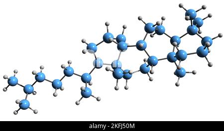 3D image of Cucurbitane skeletal formula - molecular chemical structure ...