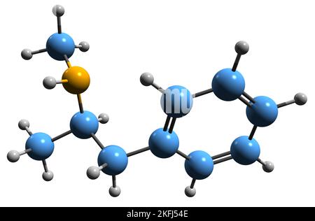 3D image of Selegiline skeletal formula - molecular chemical structure ...
