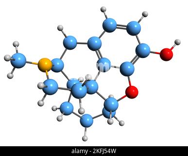 3D image of Glycine skeletal formula - molecular chemical structure of ...