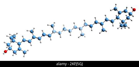 3D image of Retinal skeletal formula - molecular chemical structure of ...