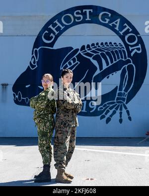 Marina Milagros Correa (Private Uruguayan Marine Corps) poses for a photo during exercise UNITAS ...