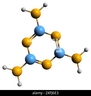 3D image of Formaldehyde skeletal formula - molecular chemical ...