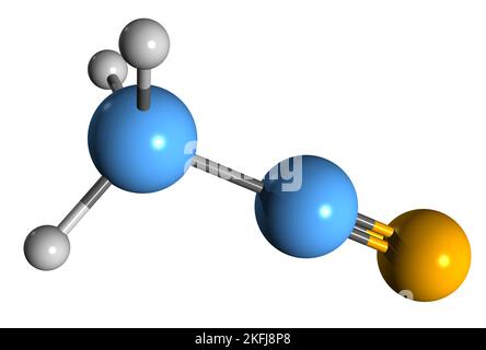 Acetonitrile chemical solvent molecule. Skeletal formula Stock Photo ...