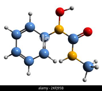 3D image of Phenylurea skeletal formula - molecular chemical structure ...