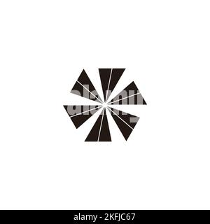 Hexagon, rounded, sun geometric symbol simple logo vector Stock Vector ...