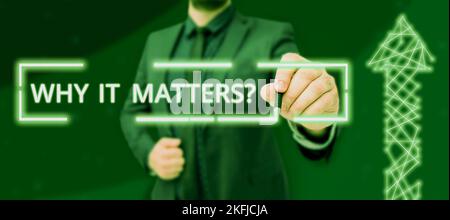 Text showing inspiration Why It Matters. Word Written on Important ...