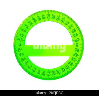 A green protractor Stock Photo - Alamy