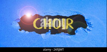 Text caption presenting Choir. Conceptual photo a group organized to ...