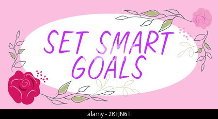 Text caption presenting Smart Goals. Business idea mnemonic used as a ...