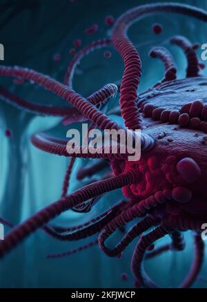 Flagellum of a bacteria, illustration Stock Photo - Alamy