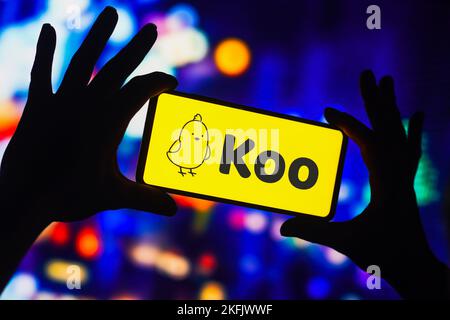 Brazil. 18th Nov, 2022. In this photo illustration, the Koo app logo is ...