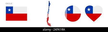 Chile flag. The official colors and proportions are correct. National ...