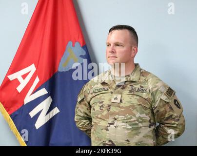 With the 149th Brigade Support Battalion in formation behind him ...