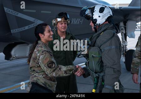 Service members with Marine Operational Test and Evaluation Squadron 1 ...