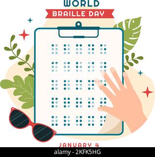 World Braille Day on 4th of January with Text by Alphabet for Means of ...
