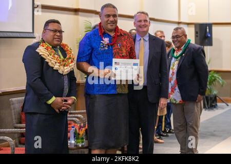 From left, Permanent Secretary Manasa Lesuma, with Fiji Ministry of ...