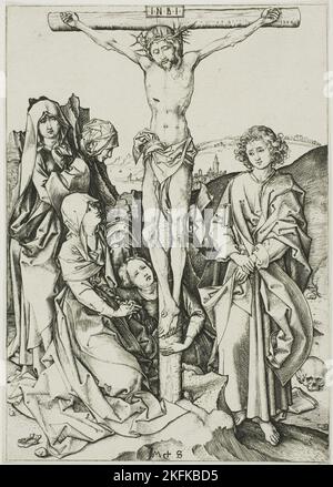 The Crucifixion of Jesus on engraving from 1840. Drawn by F.Felsing ...
