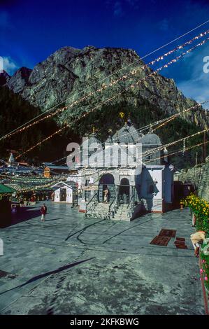 Temple of river Ganga Gangotri, Uttaranchal, India, Asia Stock Photo ...