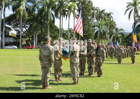 Col. David A. Zinn uncases the 3rd Multi-Domain Task Force colors at ...