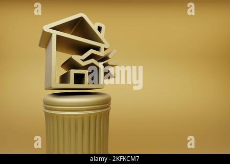 Beautiful abstract illustrations Golden Economic Crisis symbol icons on ...