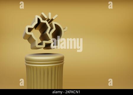 Beautiful abstract illustrations Golden Economic Crisis symbol icons on ...