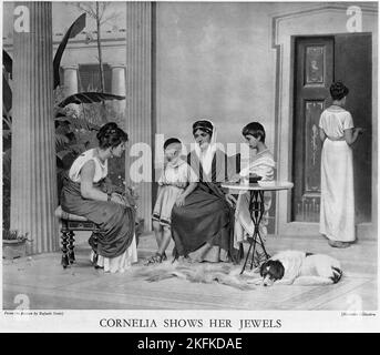 Halftone of the Roman noblewoman Cornelia (daughter of statesman ...