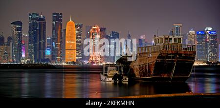 The Doha skyline Qatar. Picture date: Saturday November 19, 2022 Stock ...