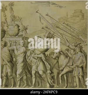 The triumph of Julius Caesar, people in triumphal procession of Julius ...