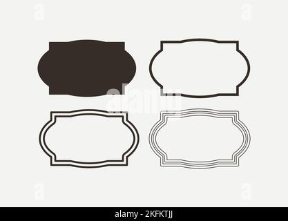 Wedding frame. Mailbox Monogram Basic Shape, Monogram Frame Empty frame ...