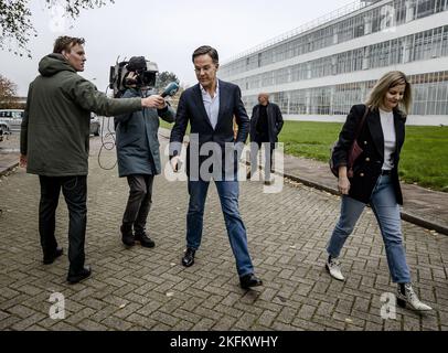 ROTTERDAM - Mark Rutte (VVD) arrives at the Van Nelle Factory prior to ...