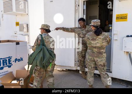 U.S. Army unit supply specialists with the 369th Special Troops ...