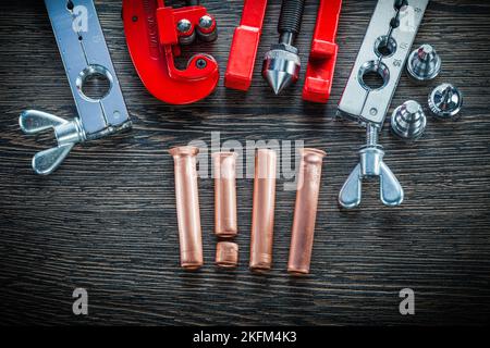 Gas pipeline flaring set on wooden board Stock Photo - Alamy