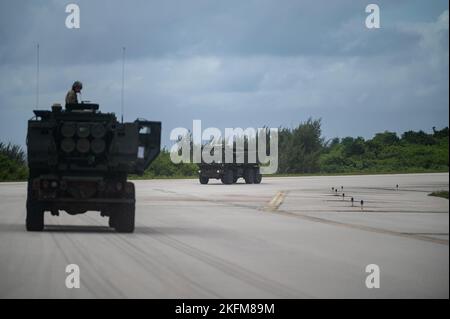 A U.S. Army M142 High Mobility Artillery Rocket System, from 3rd ...