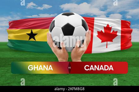 Ghana vs Canada national teams soccer football match competition ...