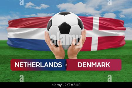 Netherlands vs Denmark national teams soccer football match competition ...
