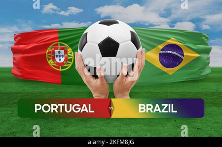 Portugal vs Brazil national teams soccer football match competition ...
