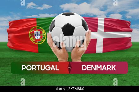 Portugal vs Denmark national teams soccer football match competition ...